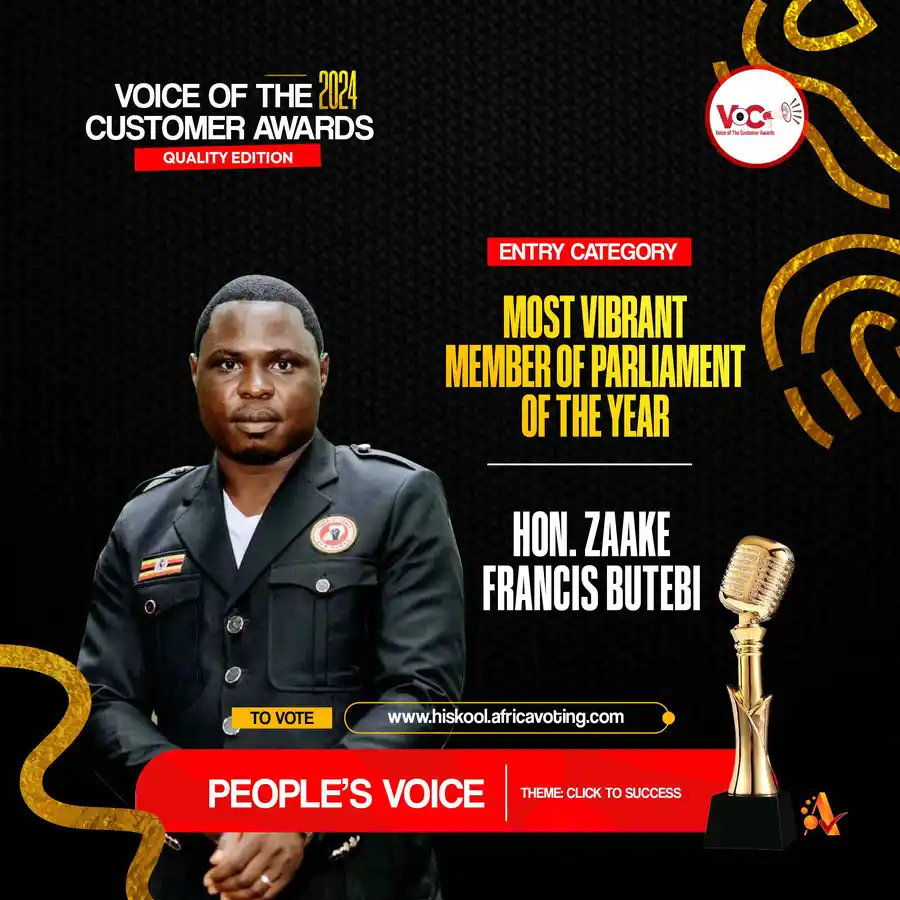 Most Vibrant Member Of Parliament Of The Year | HON ZAAKE FRANCIS BUTEBI